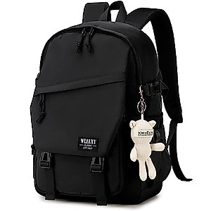 Caoroky knight College School Bag for Men Women Laptop Backpack 15.6 Inch Anti Theft Travel Daypack Large Elementary Middle High Bookbags for Teens Girls Boys Students-Medium，black