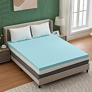 PayLessHere 2 Inch Gel Memory Foam Mattress Topper/Gel Infused Mattress Topper/CertiPUR-US Certified/Easy to Clean, (Twin)