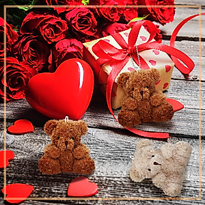 Chivao 36 Pcs Mini Stuffed Bears Bulk 4 Inch Small Plush Bear Animal Mini Bear Plush Toys Soft Tiny Bears for Christmas Birthday Wedding Party Favors Keychain Bag Charm(Apricot, Brown)