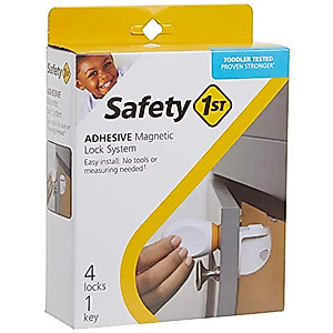 Safety 1st Adhesive Magnetic Lock System, 4 Locks And 1 Key
