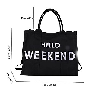 Large Capacity Canvas Women Shoulder Bag Letter Printed Totes Crossbody Bags