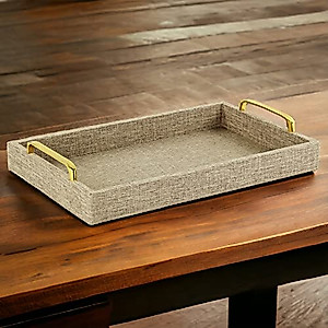 Cheung's 5730 Canter Isle Linen Tray, Beige