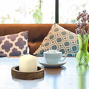 Stonebriar 18 Hour Long Burning Unscented Pillar Candles, 3x3, Ivory