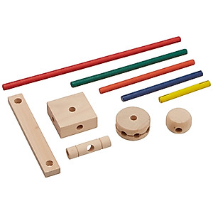 Schylling MKT Super Makit Classic Wood Construction Toy, 3+ years, 70-Pieces (1 EA)