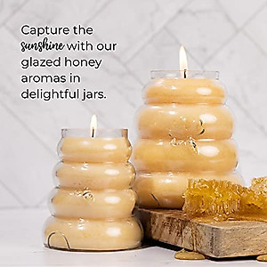 A Cheerful Giver Spring Candles Honey Butter Beehive Jar Candle - 30 Ounces with 150 Hours Burn Time - Gifts for Women