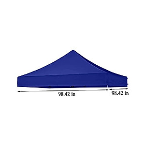 8x8 Canopy Replacement Top, Pop Up Canopy Tent for Commercial Instant Outdoor Portable Patio Lawns Gazebo Outside Camping Blue