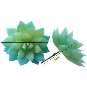 Veronica Key Artificial Blue Succulent Plants Plastic Fake Flower Arrangement for Home Garden Office Desk Decoration Pack of 10