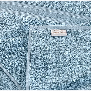 Cotton Fingertip Towels Set - 4 Pack Light Blue Highly Absorbent, Soft Feel Fingertip Towels 11"x17"