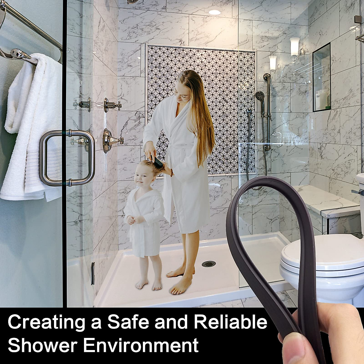 XFVFXZZ 70 Inches Shower Door Magnetic Strip Replacement Insert for Framed and Semi-Framed Swinging Glass Shower Doors with 3/8" Width