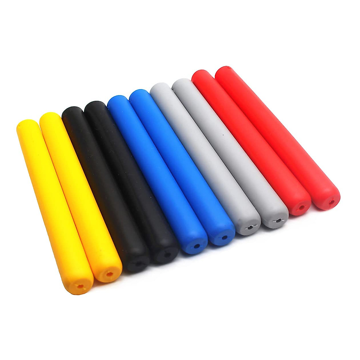 TUOREN 2pcs Drumstick Grips Comfortable Anti Slip Handles Drum Kits Percussion Accessories for Drumming Exercise (Blue)