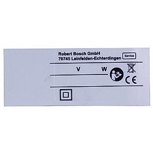 Bosch Parts 1601106035 Label