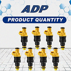 8Pcs Fuel Injector 280150943, 0280150939, 0280150909 - Fits Ford E250, F150, F250, F350, E350, Mustang, Lincoln and Mercury 4.6L, 5.0L, 5.4L, 5.8L Vehicles - Year 1992-2004
