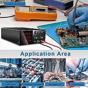 NICE-POWER DC Power Supply Variable: 30V 10A Adjustable Switching Regulated High Precision 4-Digits LED Display 5V/2A USB Port Output & Input Power Cord Bench Lab Power Supplies