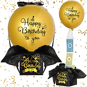 Sumind Pull Money Balloon Box for Cash Birthday Funny Pull Money Balloon Surprise Kit Money Pull out Gift Box Balloon Holder Birthday Surprise Gifts for Women Mother Girlfriend Wife (Classic Style)