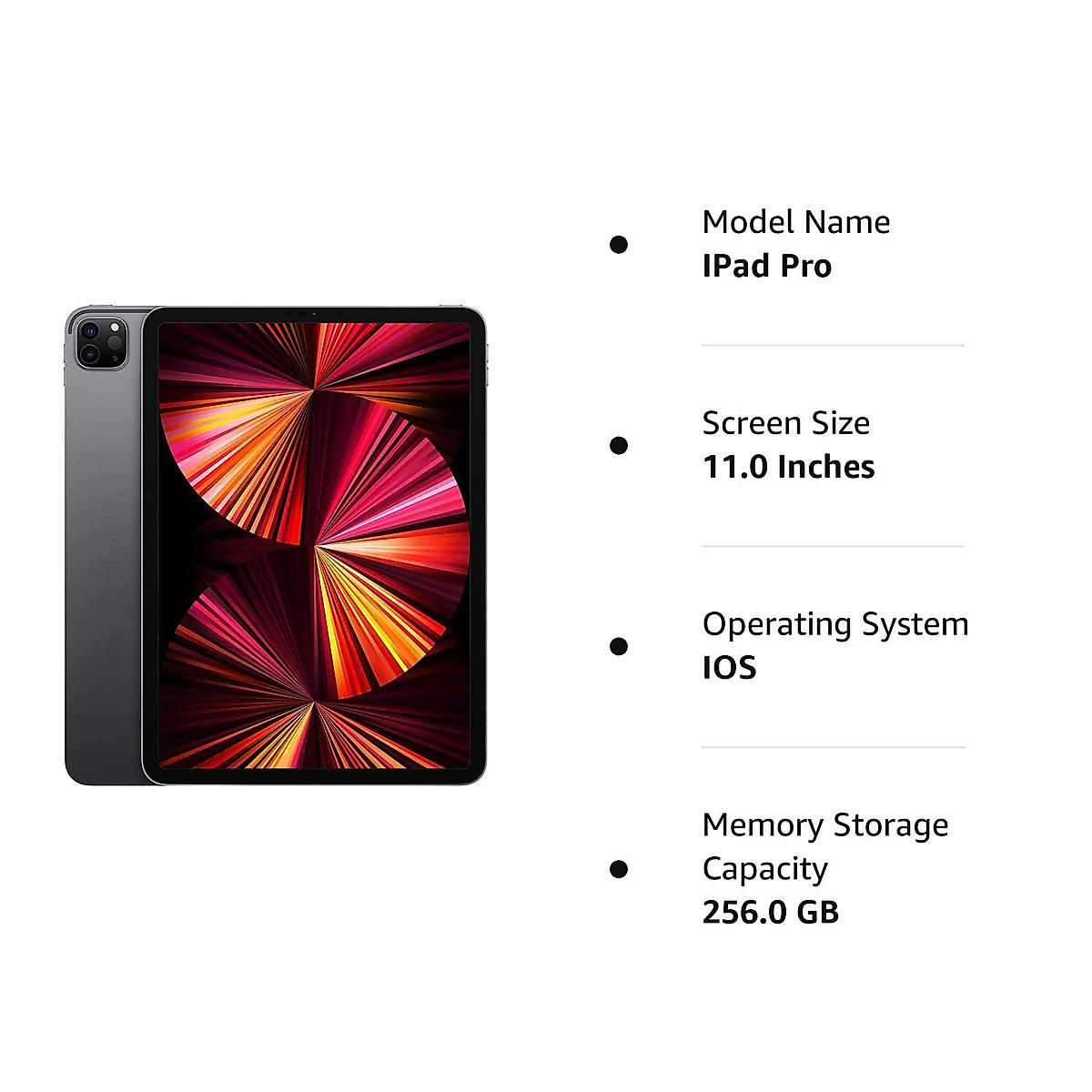 2021 Apple 11-inch iPad Pro (Wi-Fi + Cellular, 128GB) - Silver (Renewed)