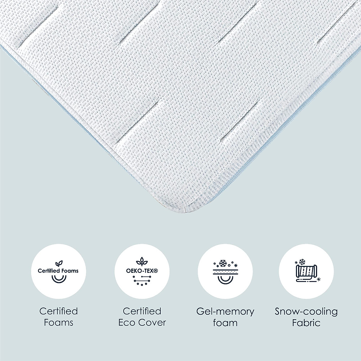 Mellow 10 Inch OLAF Gel Memory Foam Mattress with Cooling Fabric, Made in USA, CertiPUR-US Certified Foams, OEKO-TEX Certified Eco Cover, Quilted Comfort Top, Twin