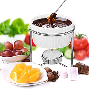 40 Pieces Ceramic Butter Warmers Set 8 Pieces Butter Warmers Butter Melter with 32 Pieces Tea Light Candles Food Warmer Candle for Chocolate Seafood Fondue Dishwasher Safe Microwave Safe Oven Safe