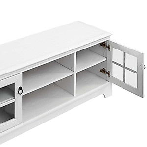Modway Pacific Coastal Contemporary 47" TV Stand in White, 47 Inch