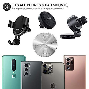 Olixar Phone Magnet Sticker, Phone Case Magnet - Put in Phone Case and Use with Car Phone Holder - Thin Magnets Stickers Mount Magnetic Plate - Black, Silver, Rose Gold & Gold - Universal - 4 Pack