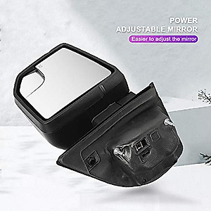 INEEDUP Towing Mirrors Tow Mirrors Fit for 2015-2019 for Ford for F150 with Left Right Side Power Operation Heated with Turn Signal Light Manual Folding