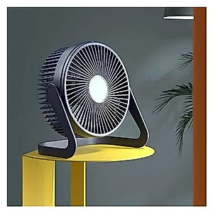 DHAEY Mini Fan Fan USB Plug-in Desktop Fan, Mini Fan with 5 Large Wind Blades, 360° Rotation Adjustable Angle Desk Fan Outdoor