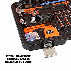 GreatNeck MS191 191-Piece Tool Kit, Boat Accessories Marine Tools Set, Rust Resistant Hand Tools Water Resistant Storage Case
