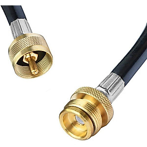 DOZYANT 4 Feet Propane Torch Extension Hose for Propane Tree Distribution Tree Post Assembly 1" x20 Male Throwaway Cylinder Thread - T and Y Connector