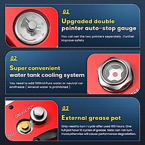 GX PUMP CS4-I Portable PCP Air Compressor, 350W Powerful Motor,Max 5800Psi/40Mpa, Built-in Home Converter, Water and Fans Cooling, 5 Hours Continous Work, 12V Auto Stop Paintball Air Compressor