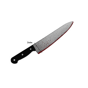 Nicky Bigs Novelties Adult Fake Bloody Kitchen Butcher Knife Plastic Halloween Costume Accessory Prop