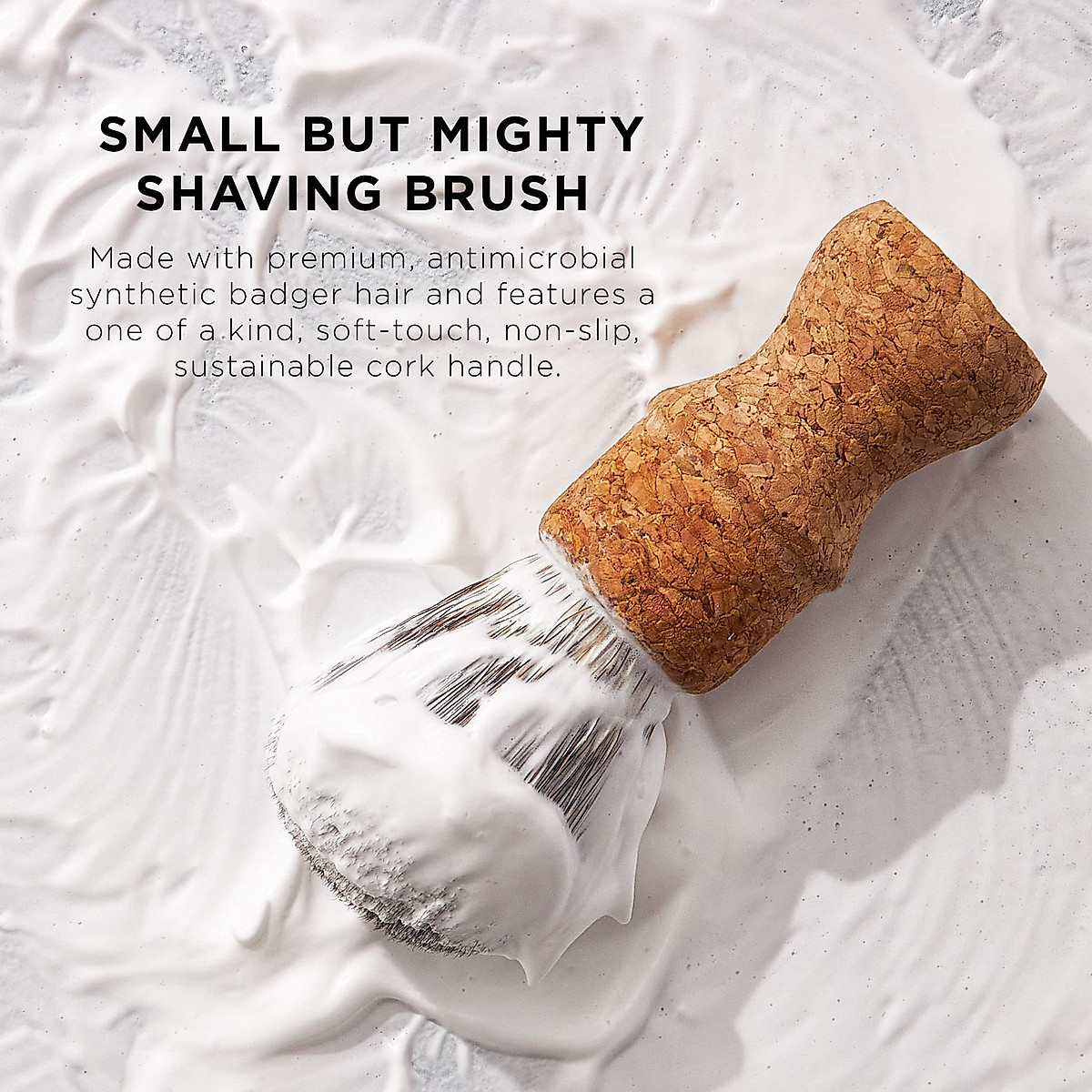 Pacific Shaving Company Sustainable Cork Handle Premium Synthetic Hair Shave Brush 1 ea