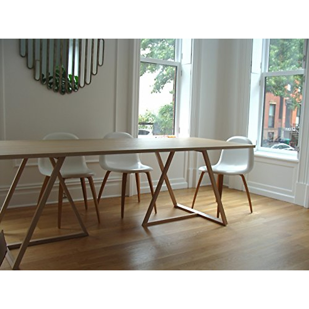 Geometric Dining Table - Solid White Oak On Sale