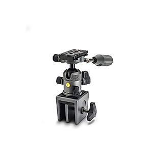 VANGUARD VEO2BH-50WM Metal Window Mount with Ball Head with Removeable Pan Handle and Arca Compatible Quick Release Plate,Dark Grey