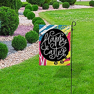 My Little Nest Seasonal Garden Flag Creative Happy Easter Egg Double Sided Vertical Garden Flags for Home Yard Holiday Flag Outdoor Decoration Farmhouse Banner 12"x18"