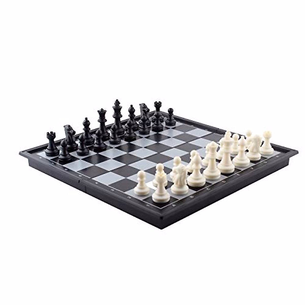 DINOBROS Magnetic Travel Chess Set with Folding Board Portable Chess Board Games Gift for Kids and Adults