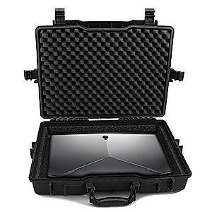 CASEMATIX 15.6-17.3 Inch Laptop Hard Case Compatible with Dell Alienware Laptops M15, Area 51m AW17R4, AW15R3 and More Laptops Up to 17 inches with Custom Waterproof Design, Case Only