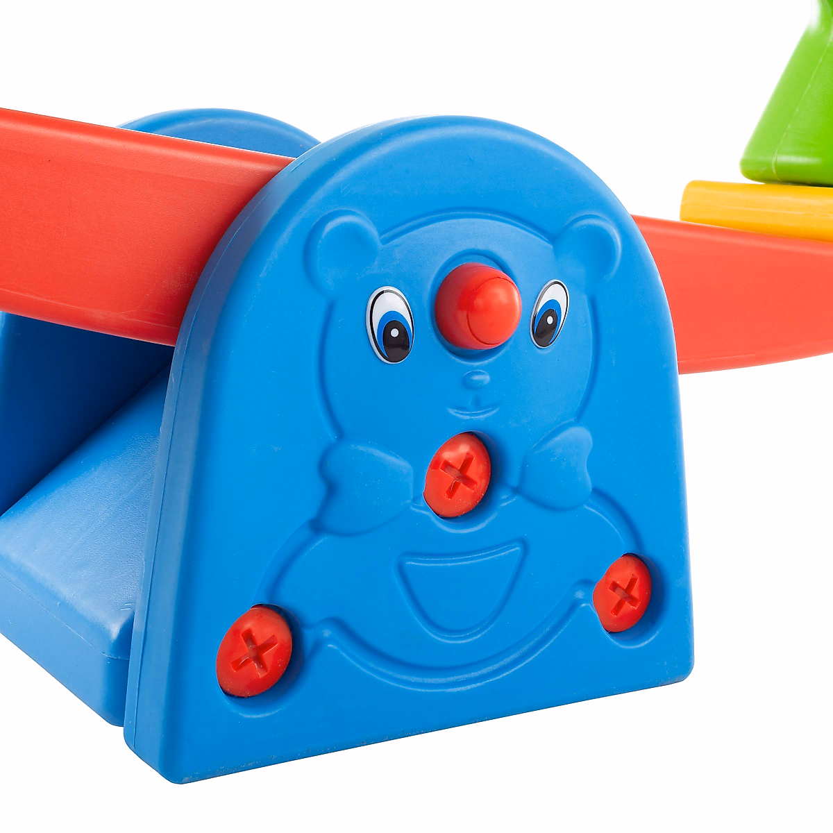 Hey! Play! Seesaw – Teeter Totter Backyard or Playroom Equipment with Easy-Grip Handles for Toddlers and Children – Indoor or Outdoor Rocker Toy