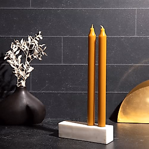 Anacua House | Navy Blue | 12 Inch Vertical Taper Candles | Solid Color | Smokeless | Dripless Candle Stick