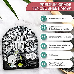NATURAL Korean Sheet Mask (10 pcs set) made with Premium Tencel, Hydrating Face Masks, Face Sheet Mask, Korean Face Mask Skin Care For Women, Teen, Girls, Mens, Beauty Mask, Spa face Masks for a Youthful K-Beauty Glow