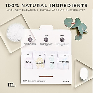 MaisoNovo 4-Pack Mix Scent Foaming Hand Soap Tablets - Black Glass Black Pumps x 2