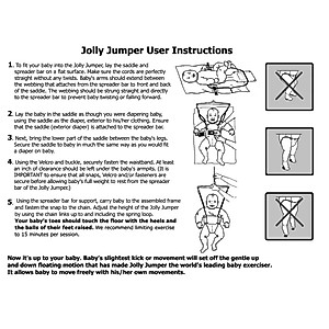 Jolly Jumper **CLASSIC** - Black Saddle- The Original Jolly Jumper with stand. Trusted by parents to provide fun for babies and to create cherished memories for families for over 75 years.