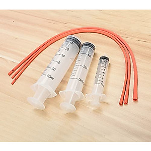 MOTAIN Pet Feeding Supplies Kit-3 Pack Red Rubber Feeding Tube(8Fr, 10Fr, 14Fr) with 3 Pack 10/30/60 Ml Syringes for Lamb,Goat,Sheep,Puppy,Kitten Whelping Feeding Watering