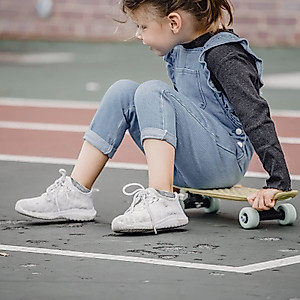 BOOPH 15Pcs Kids Socks for Boy Girls Low Cut Athletic Ankle Socks 4-6 Years Gray