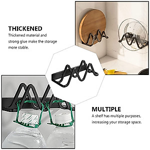 Cabilock Pot Lid Rack Wall Mounted Adhesive Pan Pot Cover Storage Rack Shelf Chopping Board Holder Drain Rack for Kitchen Home