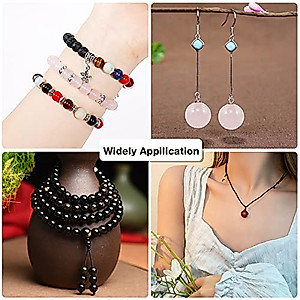 tchrules 463pcs Crystal Beads Kit for Jewelry Making, Natural Stone Healing Beads for Bracelet Making, 8mm DIY Lava Stone Marble Beads Gemstone for Jewelry Necklace Making Kits