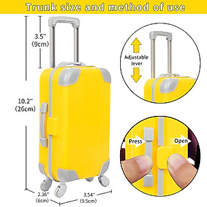 BDDOLL 18 Inch Doll Clothes and Accessories Dolls Travel Suitcase Luggage Play Set for 18 Inch Girl Doll Including Sunglasses Camera Computer Phone Ipad