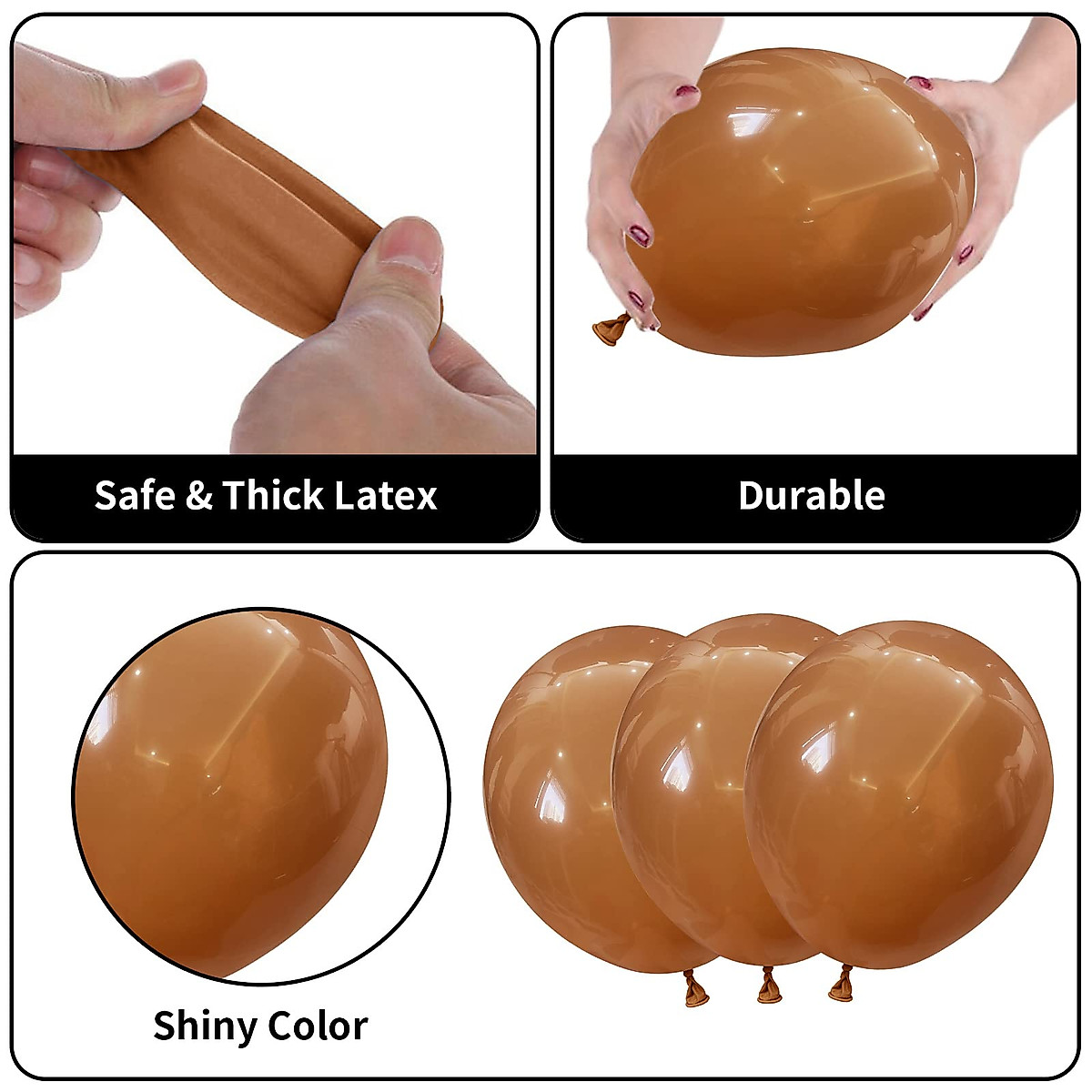 128 Pcs Cow Print Balloon Arch Kit, Brown Nude Tan Apricot Cow Balloon Arch Garland Kit Different Sizes, Latex Balloons Garland Kit for Farm Party Cowboy Party Dcorations Baby Shower Birthday Party