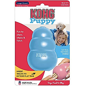KONG - Puppy and Ziggies - Puppy Toys for Teething with Treats (Colors May Vary) - for Large Puppies