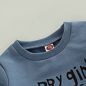 LXXIASHI Toddler Baby Boy Clothes Set Letter Print Pant Set Long Sleeve Crewneck Sweatshirt Top + Pant 2Pcs Fall Outfits