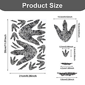 88 Pcs Dinosaur Decor Dinosaur Footprints Wall Decals, Realistic Dinosaur Footprints Wall Decals for Kids, Peel and Stick Dinosaur Track Stickers for School Playroom Baby Nursery Bedroom Home Party