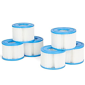 JUWO 6-Pack Type S1 Spa Filter Compatible with Intex Hot Tub, Easy Set Pool Spa Filter Cartridges